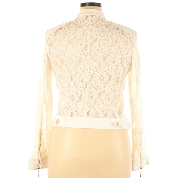 Adore | Jackets & Coats | Adore Ivory Lace Motorcycle Jacket | Poshmark
